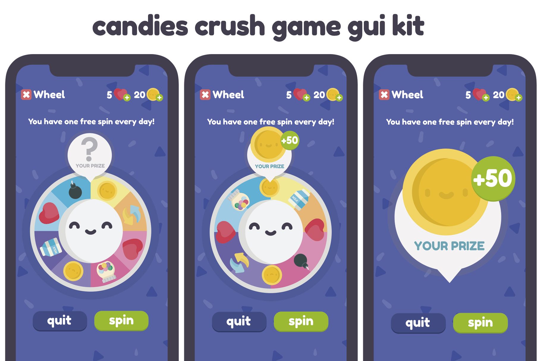 Candy Crush Match 3 Game Gui Assets | Codester