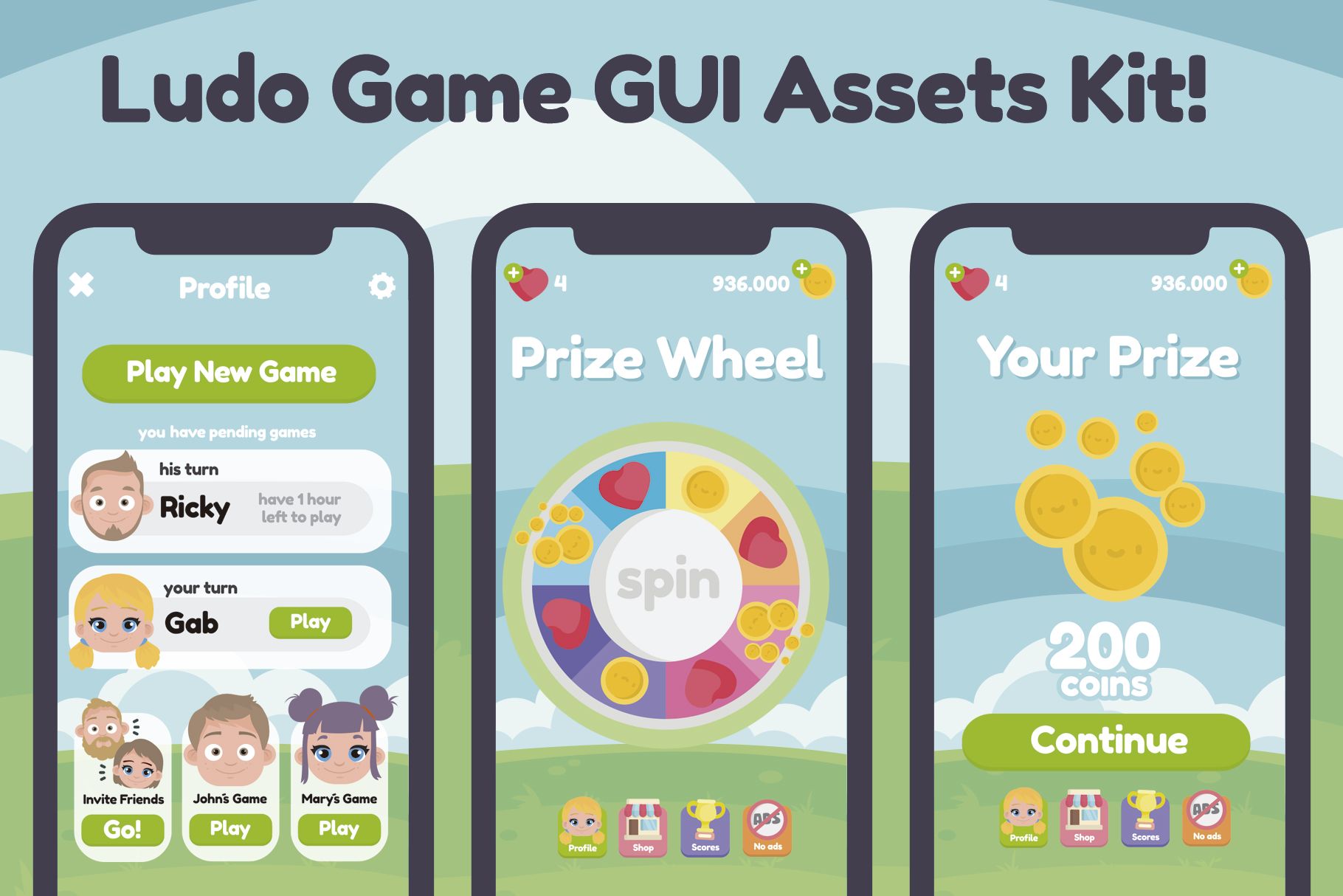 Ludo Game GUI Assets Kit by Gameassets | Codester
