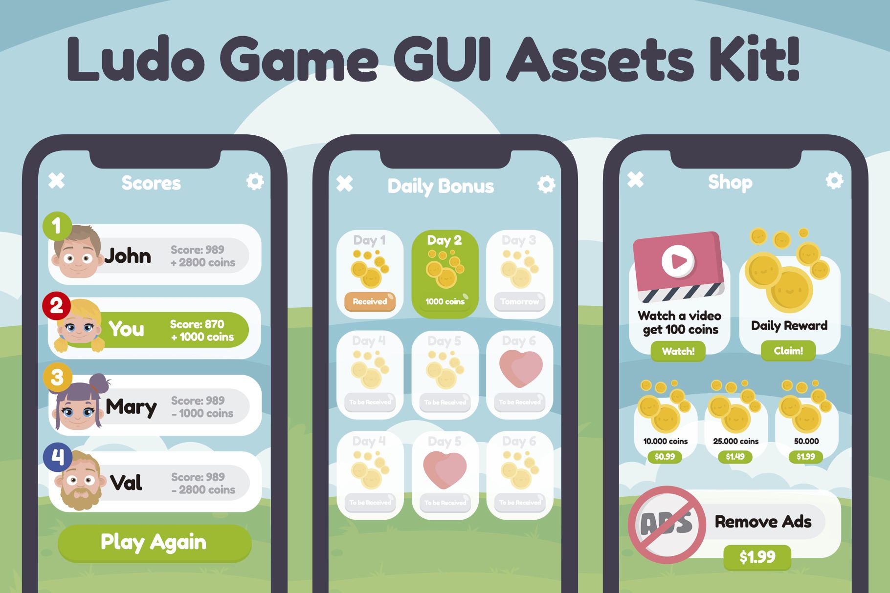 Ludo Game GUI Assets Kit by Gameassets | Codester