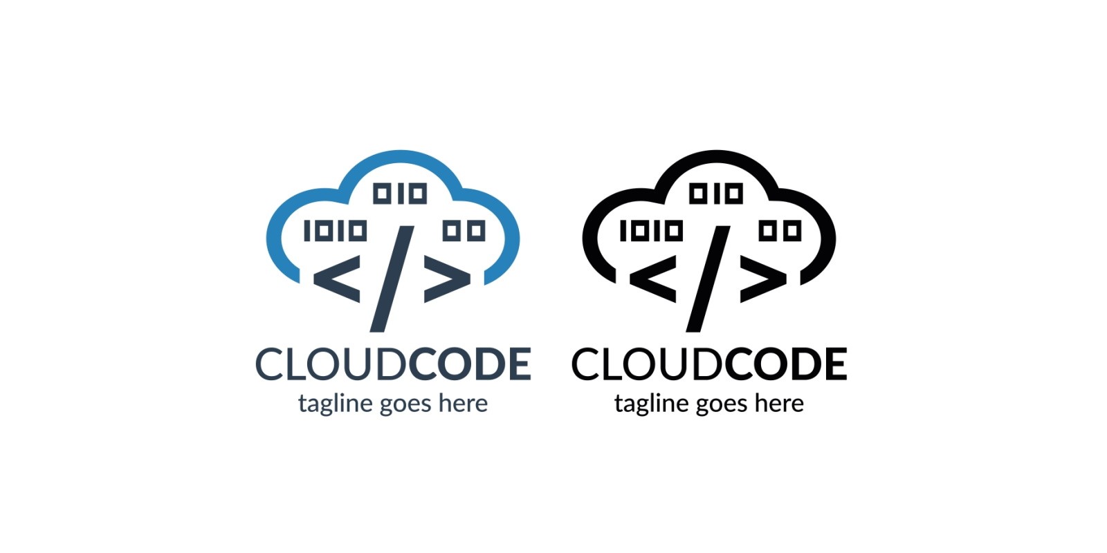 Cloud Code Logo by Modernikdesign | Codester