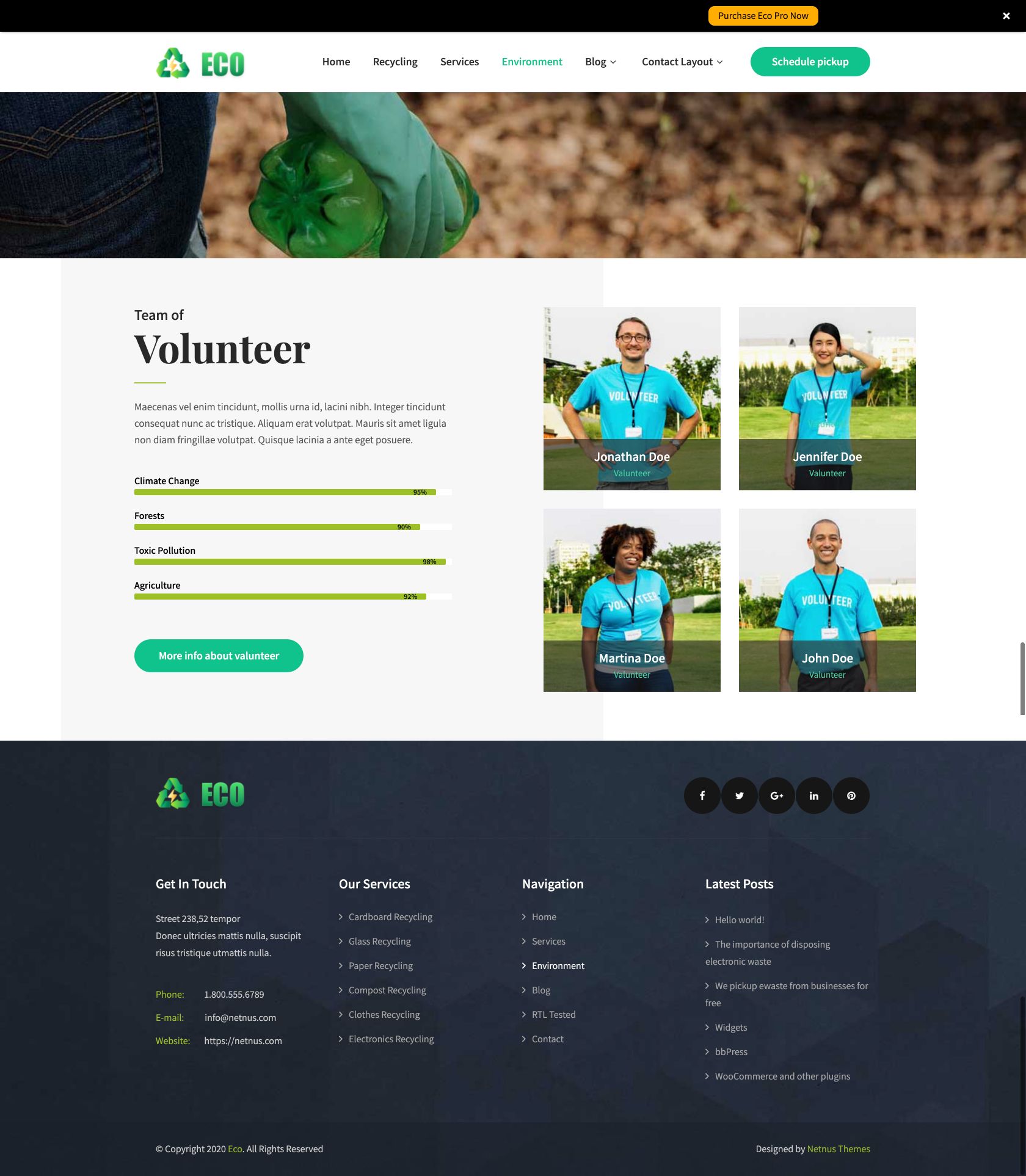 Eco Pro - Responsive Premium WordPress Template by Netnus | Codester