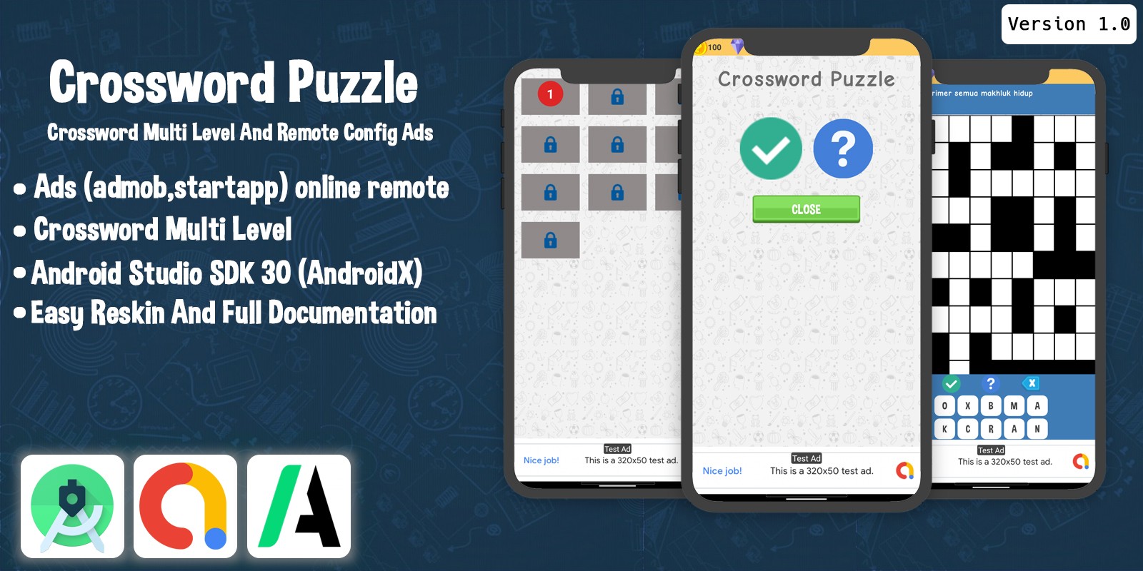 Crossword Puzzle Android Studio by Belicode | Codester