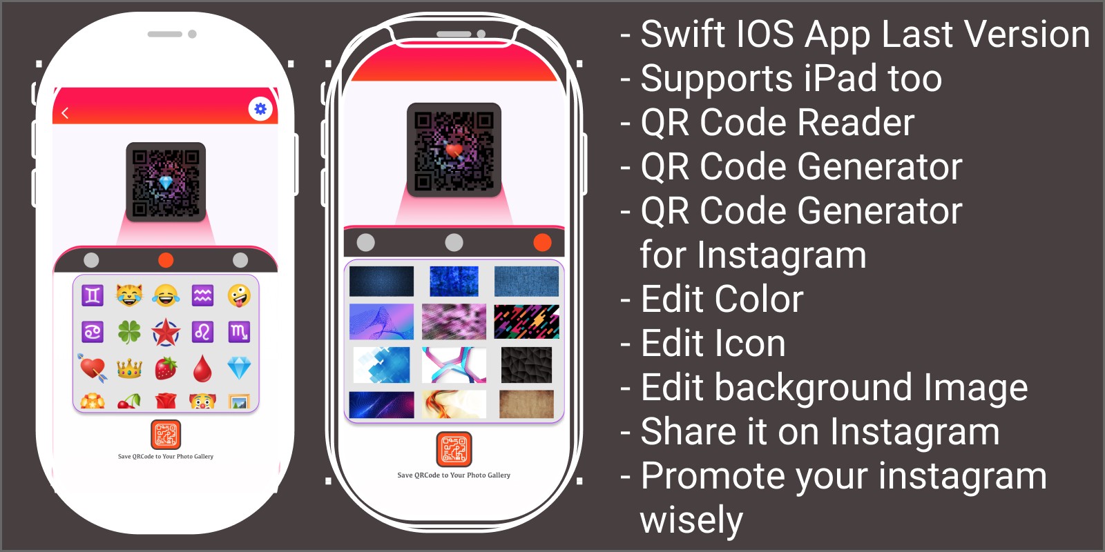 Instagram QR Code Generator iOS App by ATUA | Codester