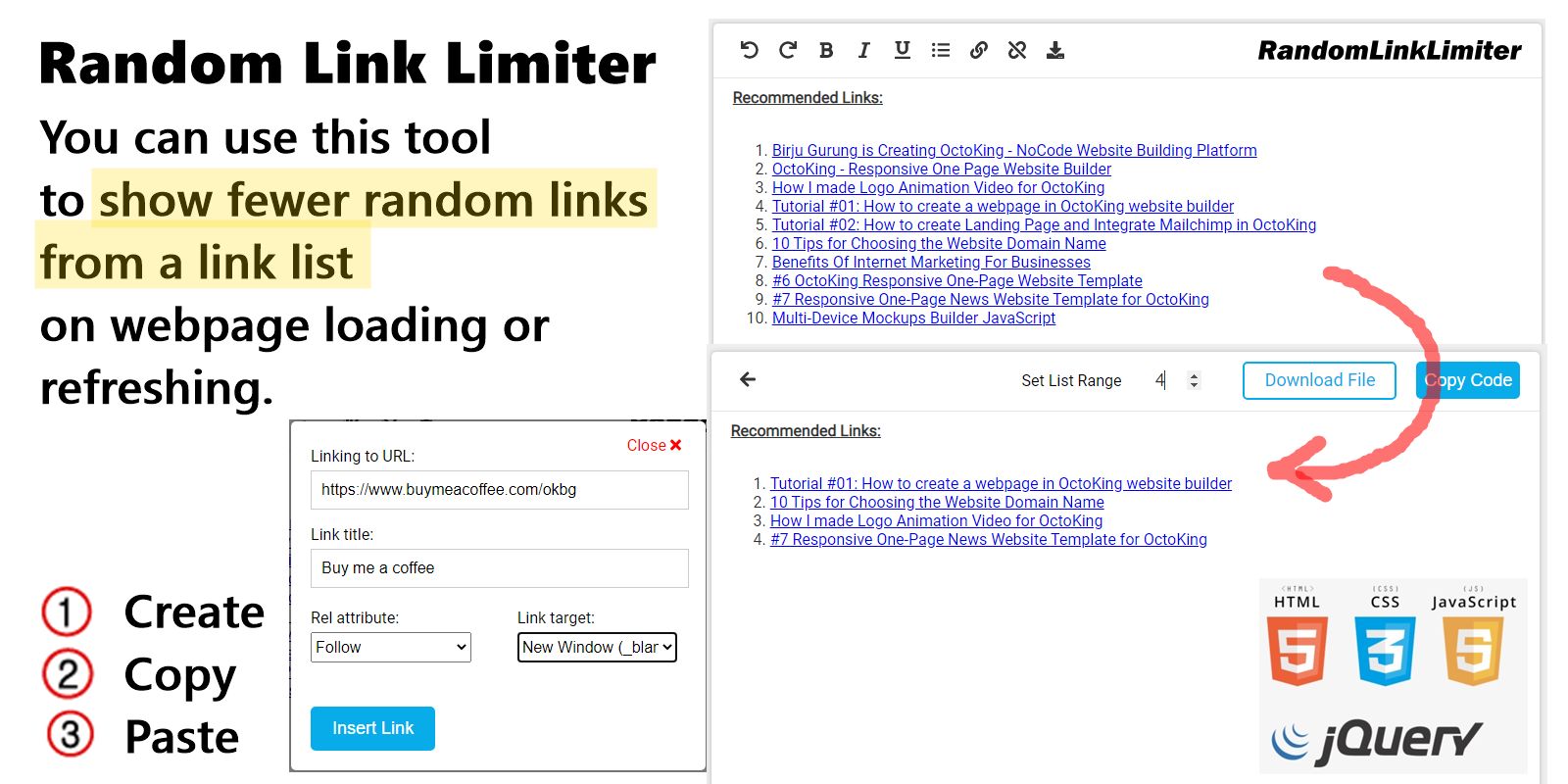 Random Link Limiter JavaScript by Okbg | Codester