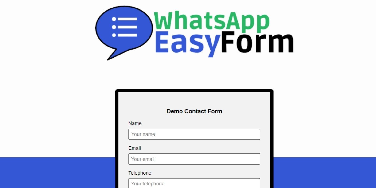 WhatsApp EasyForm Submit Form as WhatsApp Message by Brscript | Codester