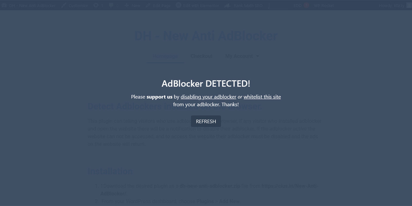 Anti AdBlocker WordPress Plugin by Ciusan | Codester