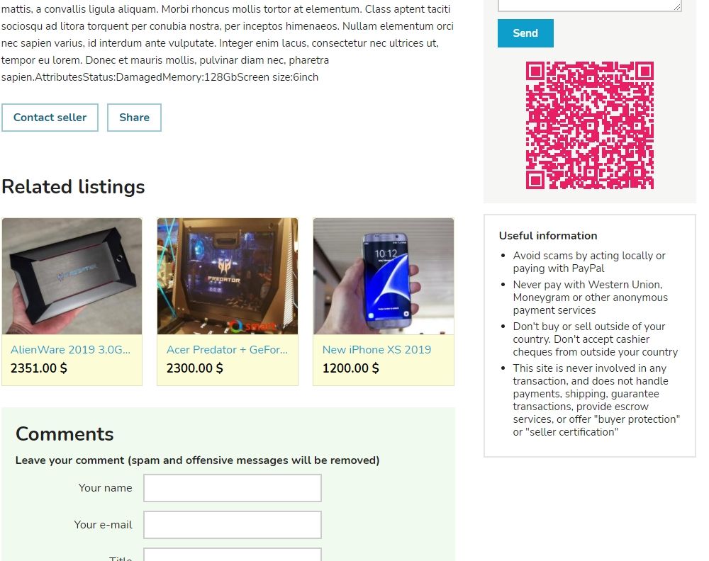Multi QR Codes For Osclass by Uncode | Codester