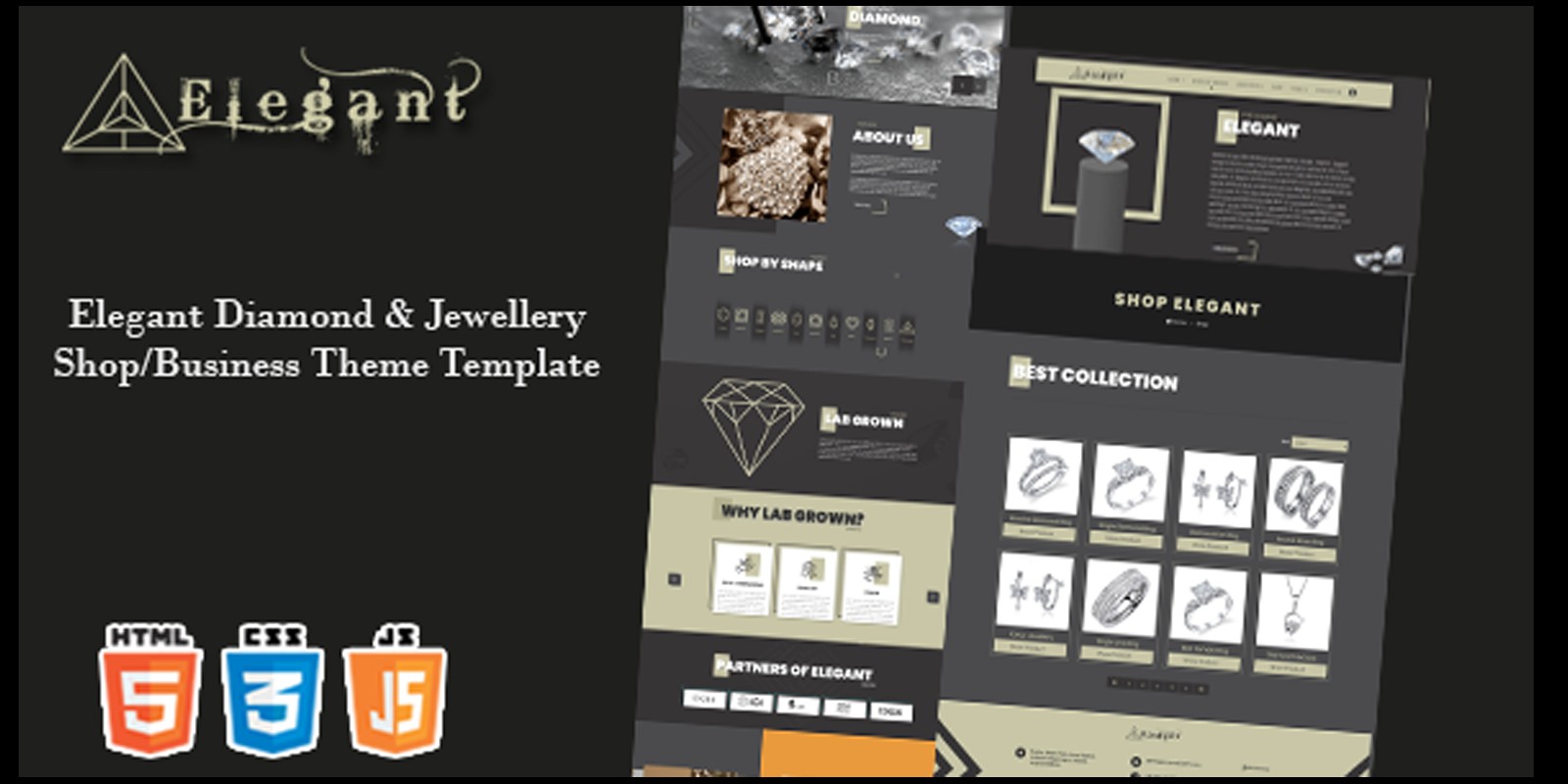 Elegant - Diamond Jewellery Shop HTML Templates by Theexpertguy | Codester