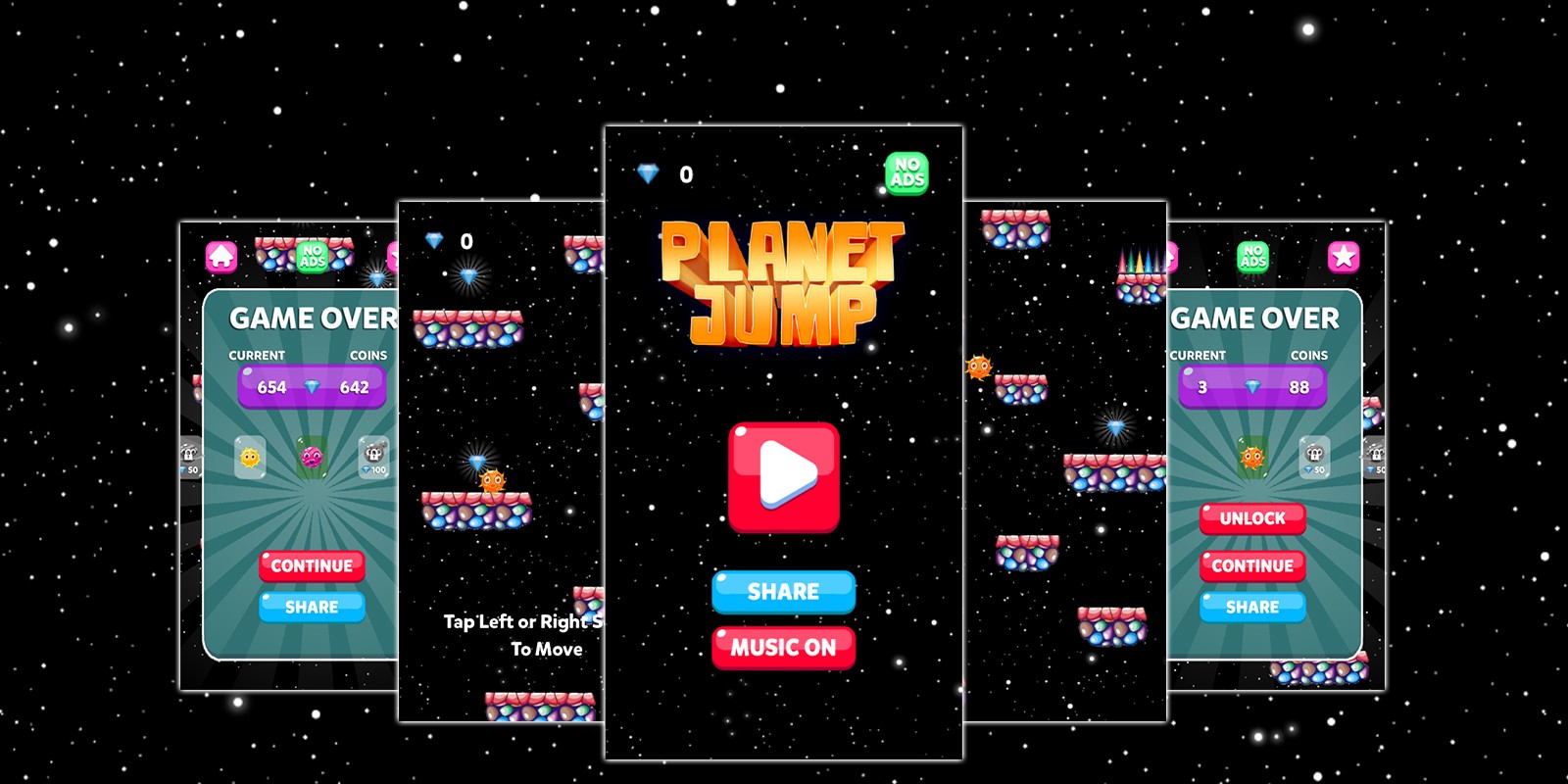 Planet Jump - Buildbox Template by Hobiron | Codester