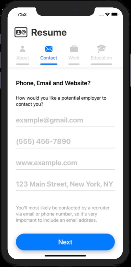Resume Builder SwiftUI Source Code By Apps4World Codester