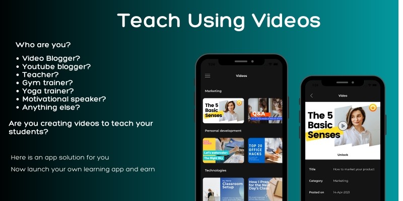 Teach Using Videos - Android App Template by Topiosappsworld | Codester
