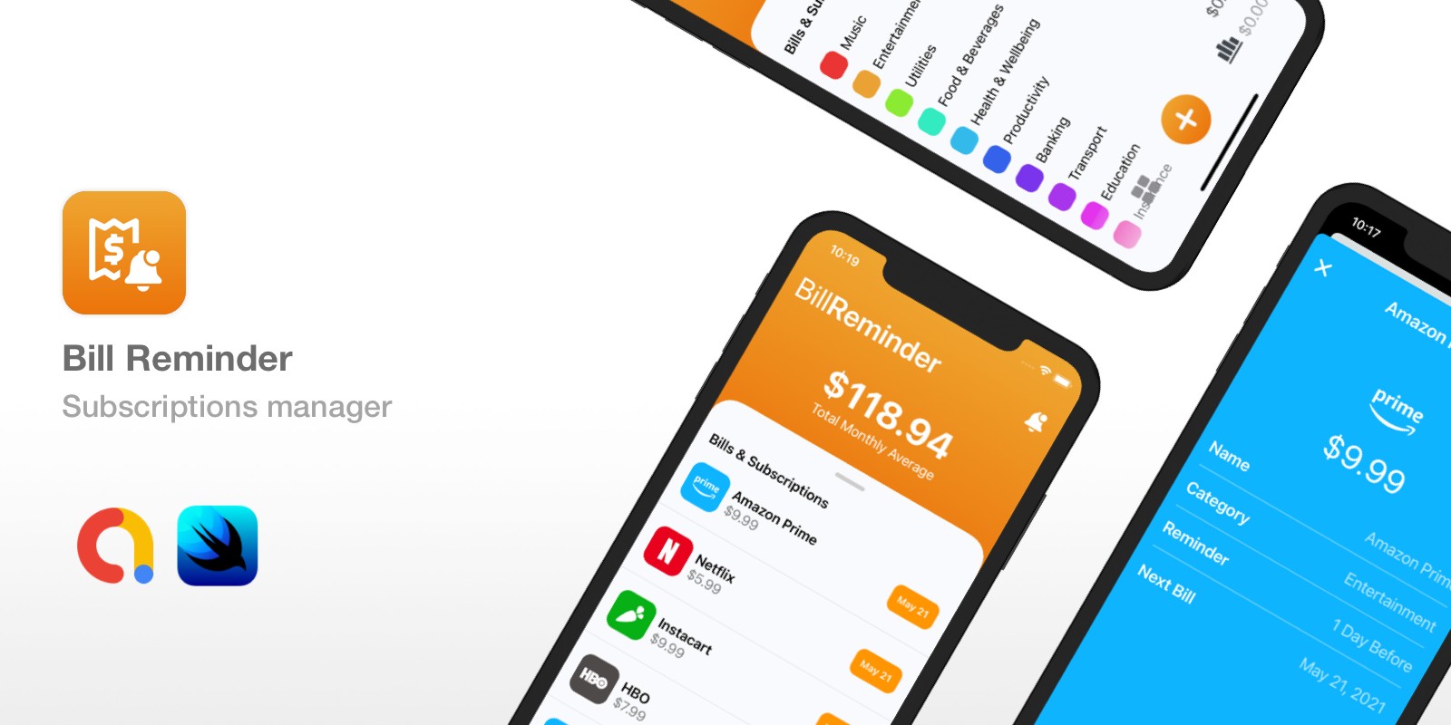 Bill Reminder - SwiftUI iOS App Source Code by Apps4World | Codester