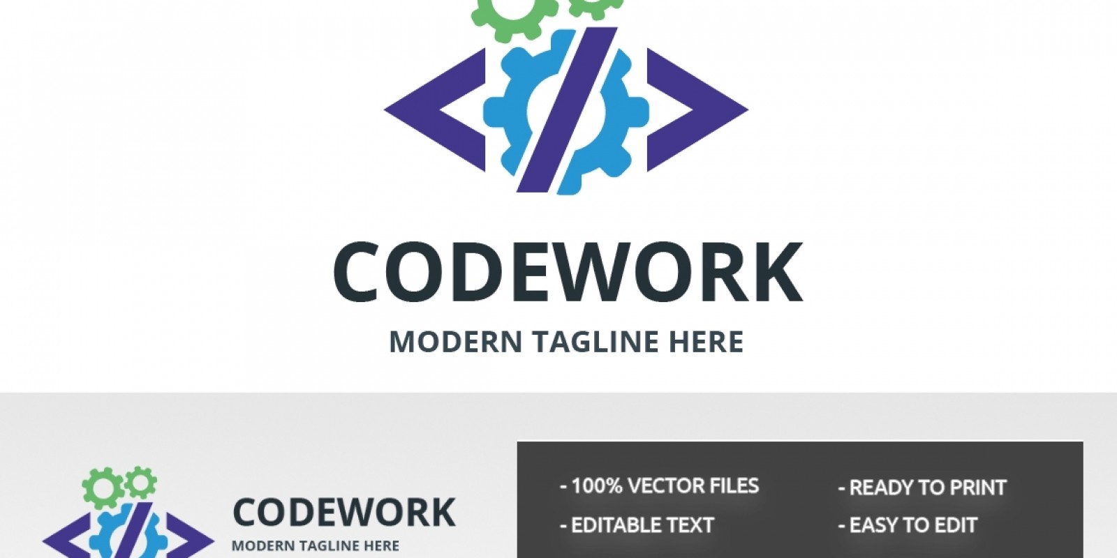 Code Work Professional Logo by Modernikdesign | Codester