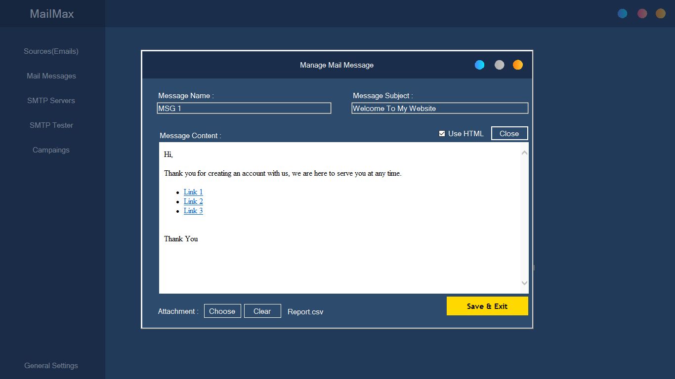 MailMax - Advanced Bulk Email Sender C# | Codester