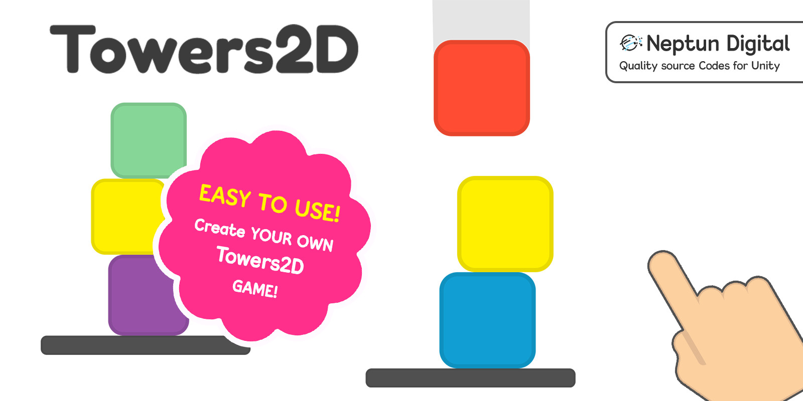 Towers2D - 2D Game template for Unity by Neptundigital | Codester