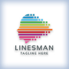 Lines Man Logo | Codester