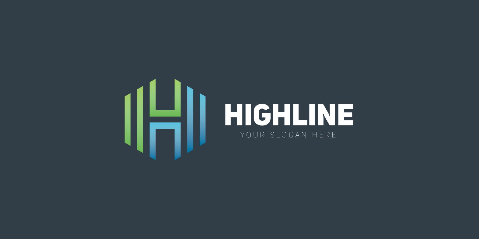 Highline Letter H Logo by Cdesigns | Codester