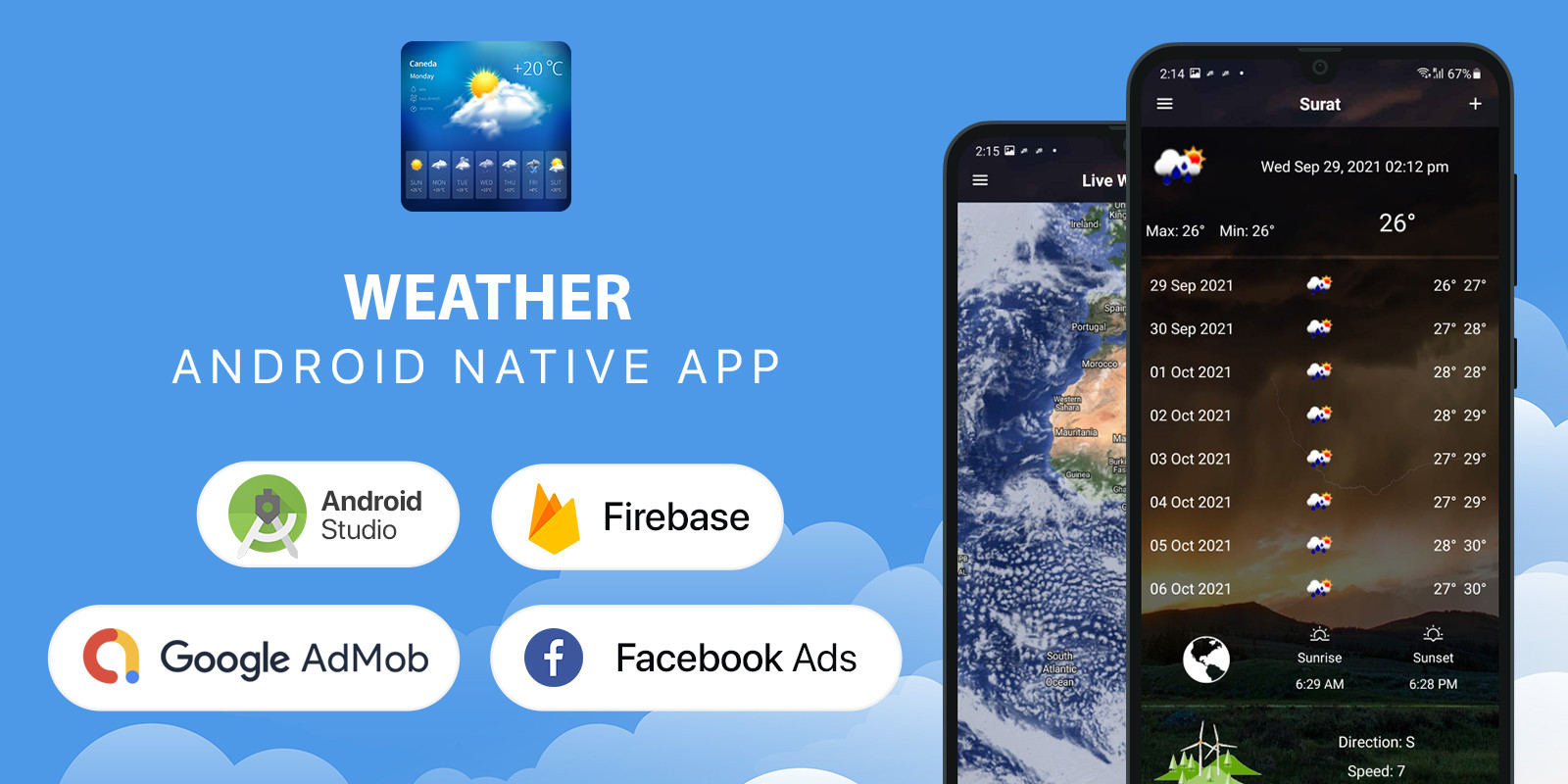 Weather Forecast - Android Native App by Chiragvadukia | Codester