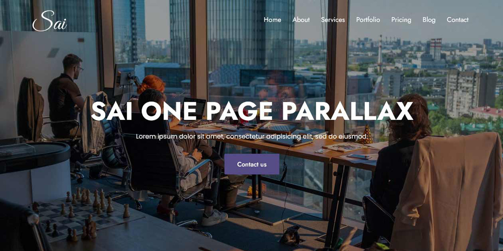 Sai - One Page Parallax Template by Themeocean | Codester