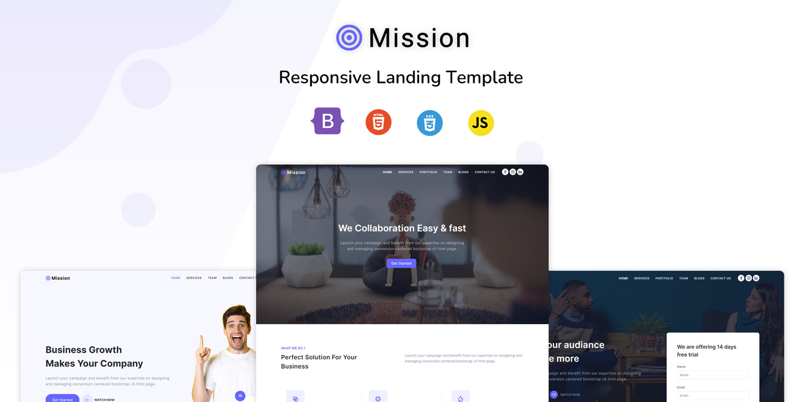 Mission - Bootstrap 5 Landing Page Template by Shreethemes | Codester