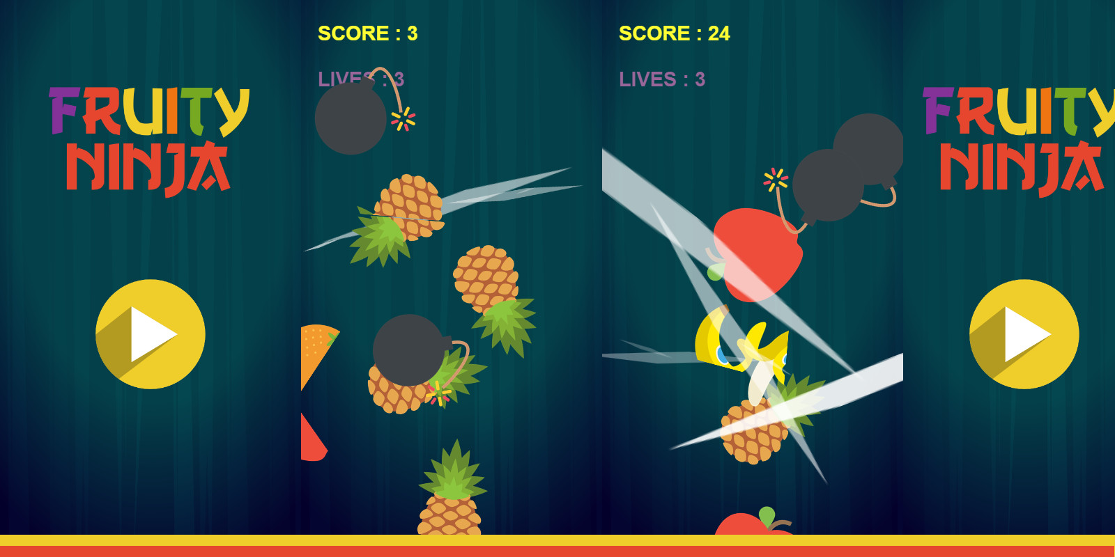 Fruity Ninja - HTML5 Game - Construct 3 And 2 by Esmael | Codester