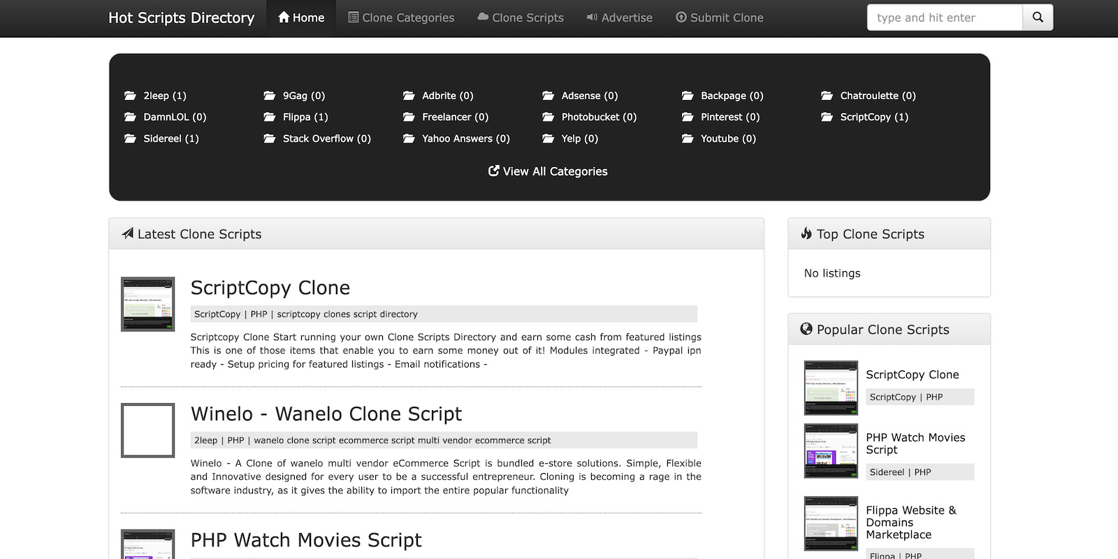 Hot Scripts Directory Script by Alex27 | Codester
