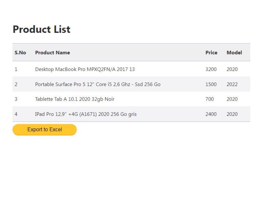 Convert HTML Table To Excel Using JavaScript By Devappsolution Codester