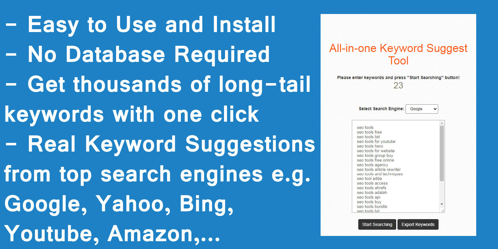 All-in-one Keyword Suggest Tool by Alreadycoded | Codester