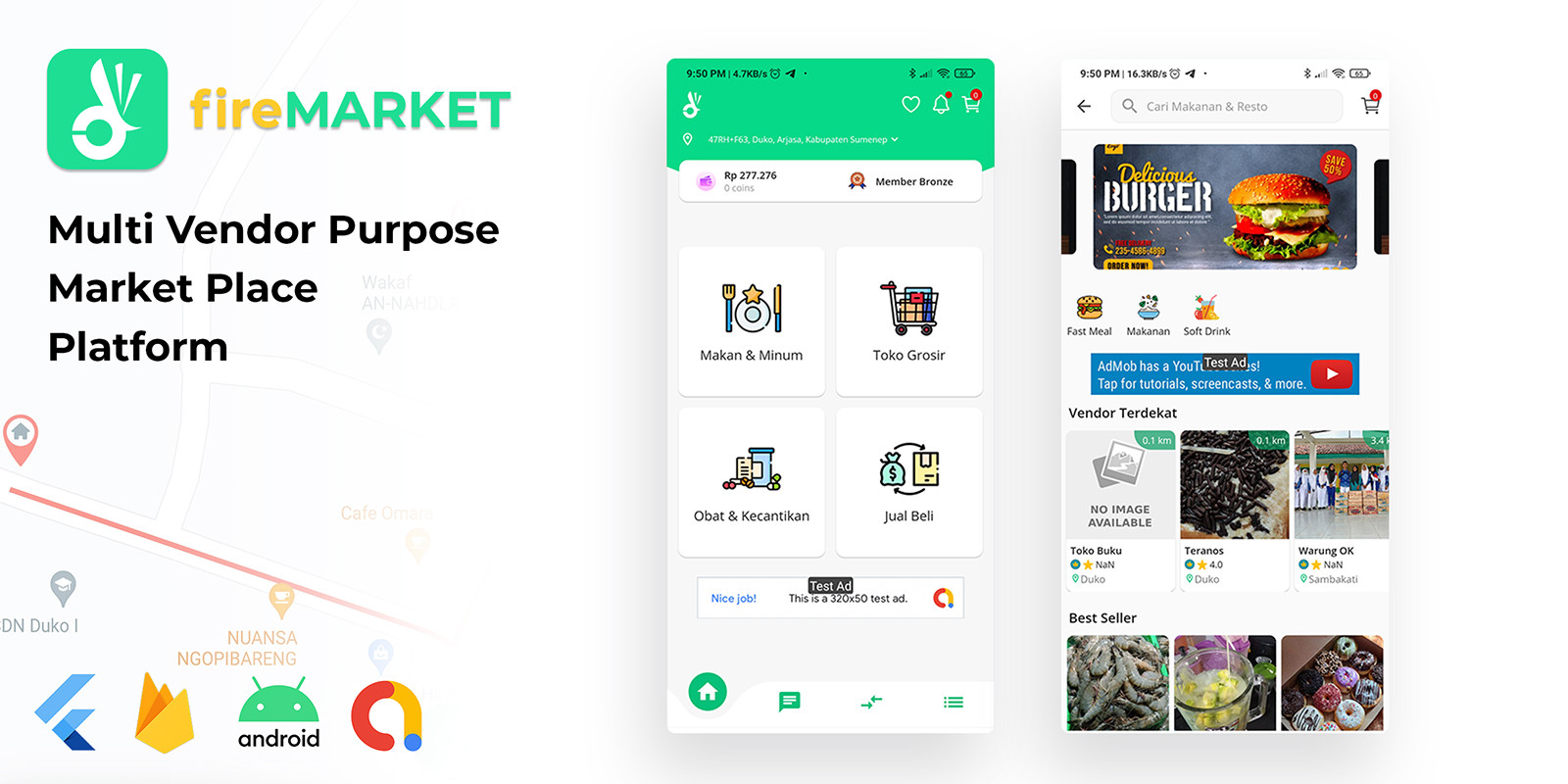 Fire Market - Flutter App template by Terioz | Codester