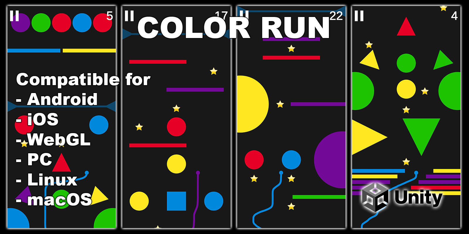 Color Run - Unity Game With AdMob Ads by NeonSpaceFighter | Codester