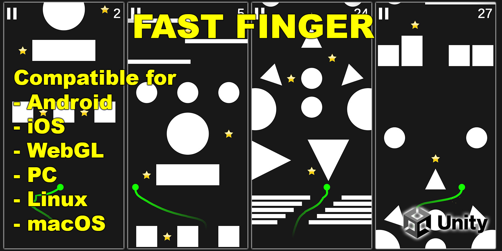 Fast Finger Unity Game Source Code With Admob By Neonspacefighter Codester 4052