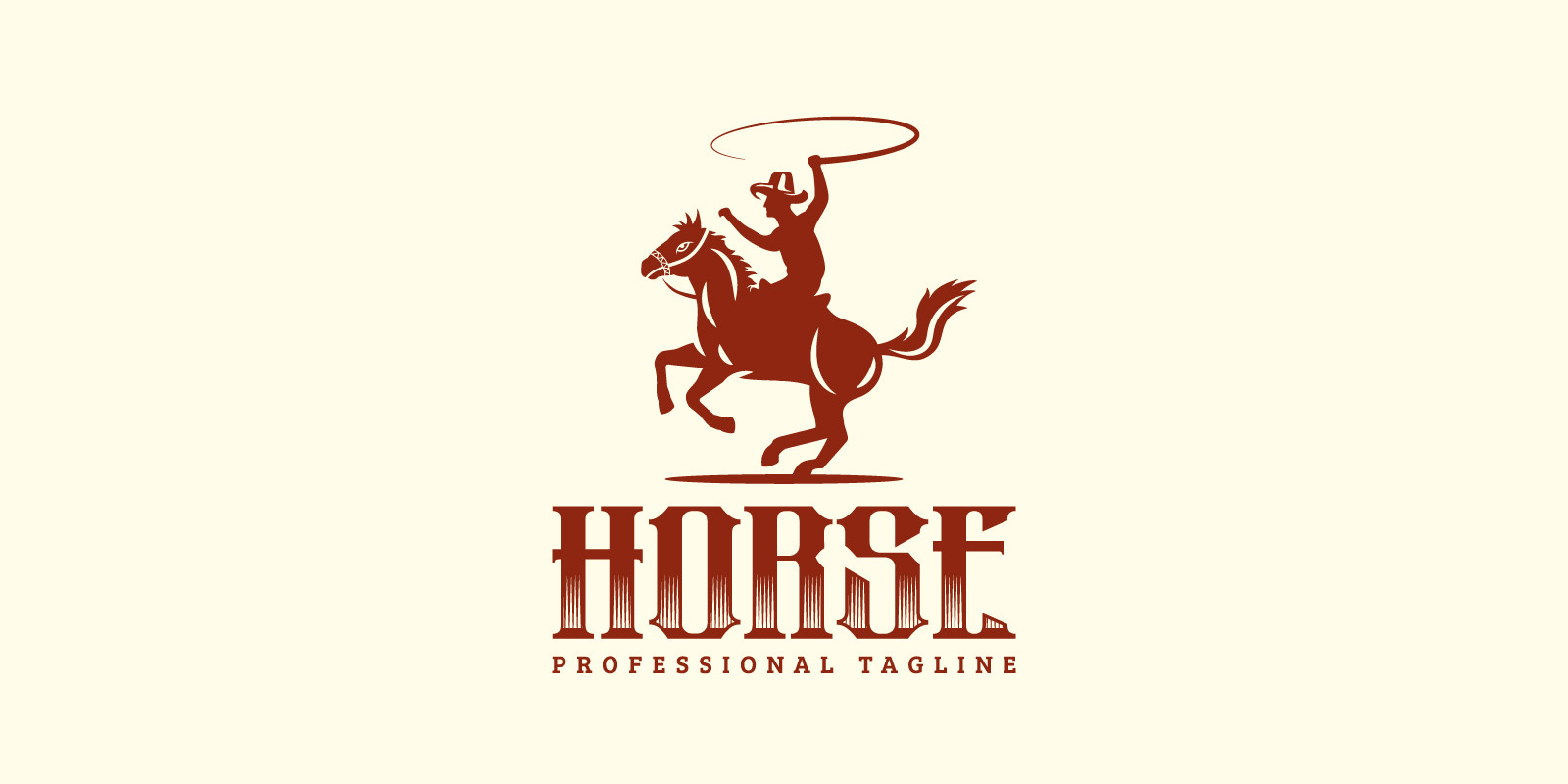 Antique Vintage Elegant Horse Cowboy Logo by LOGOX | Codester