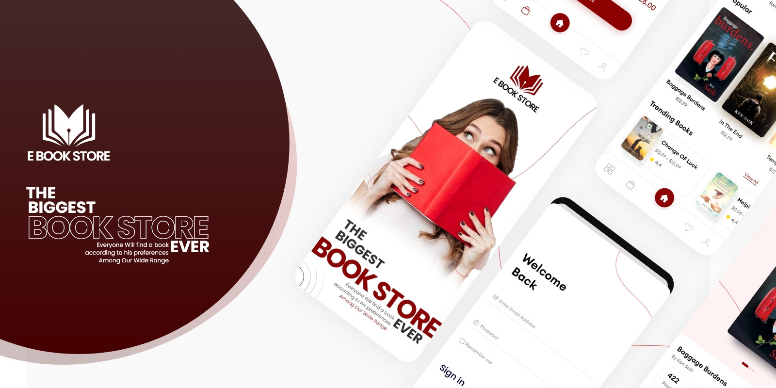 E-book store App - Adobe XD Mobile UI Kit by Charlestsmith | Codester