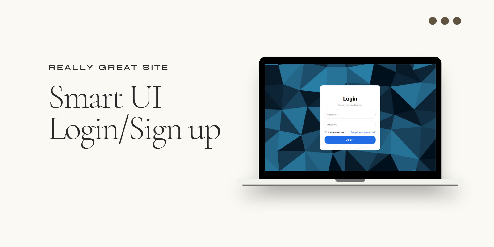 Modern login panel CSS by Talaat | Codester