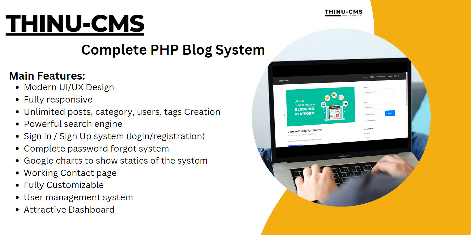 Thinu-CMS - Complete PHP CMS System by Thinura | Codester