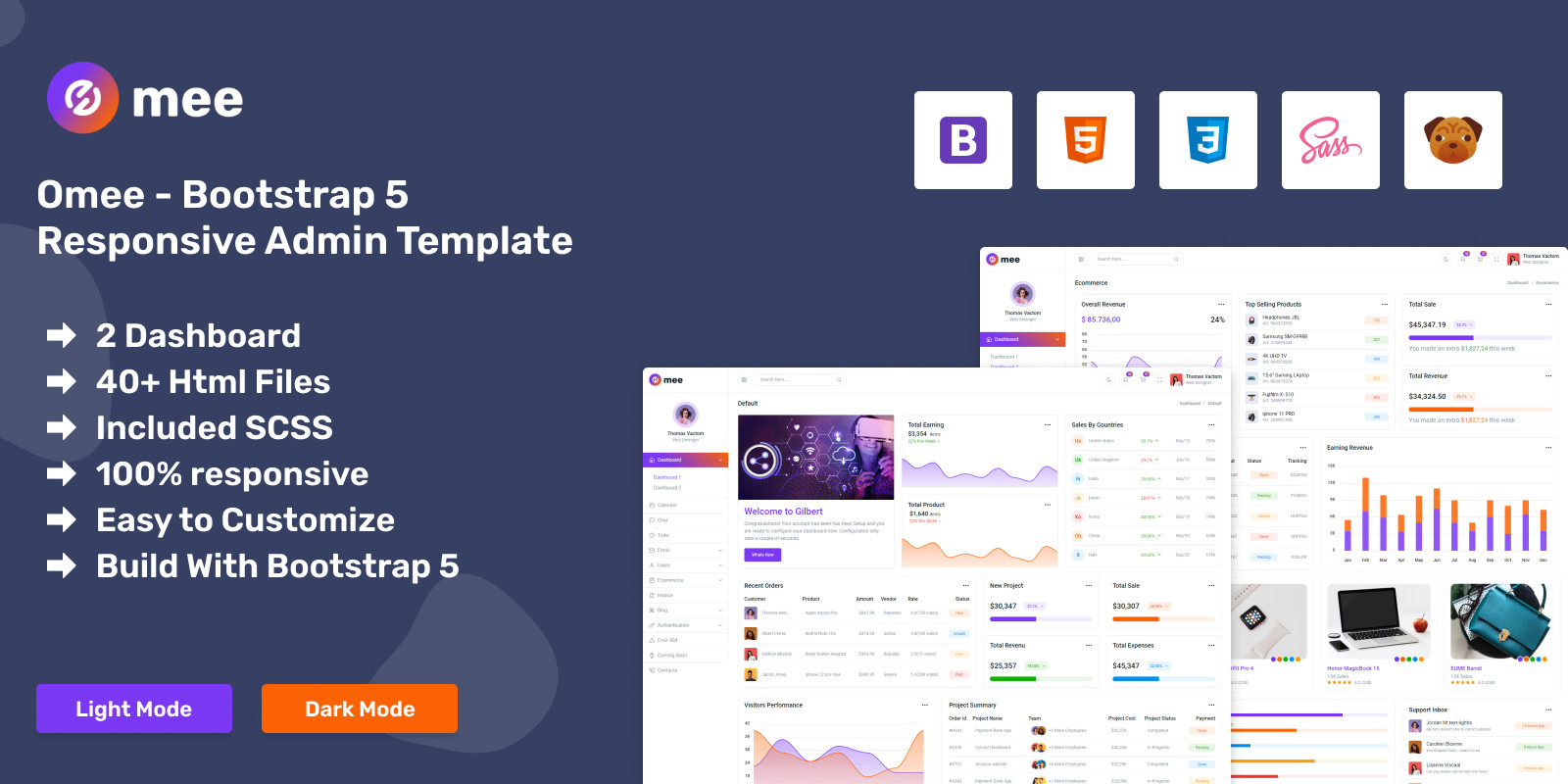 Omee - Bootstrap 5 Responsive Admin Template by Codextheme | Codester