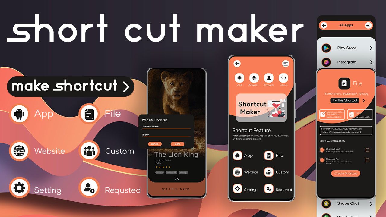 Short Cut Make Android Source Code By Elveeinfotech Codester 