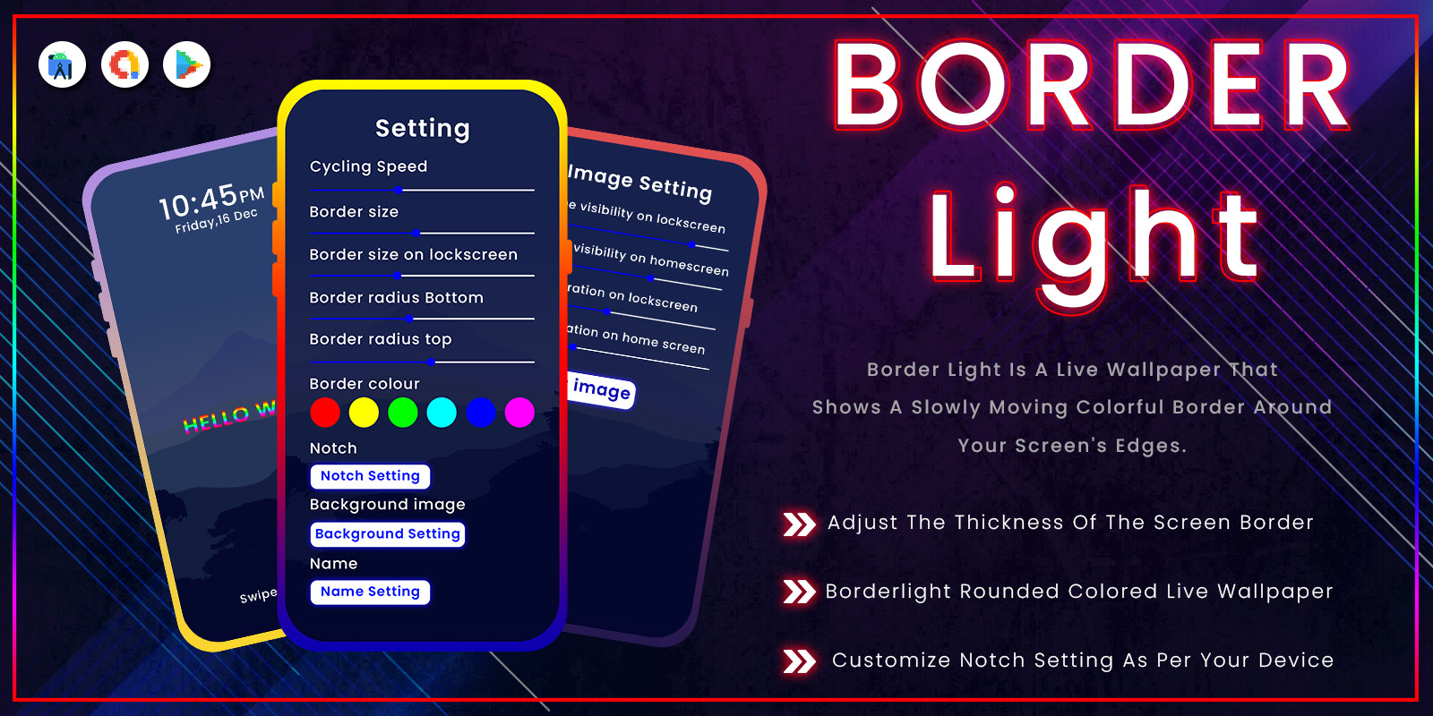Border Light - Android App Source Code by Elveeinfotech | Codester