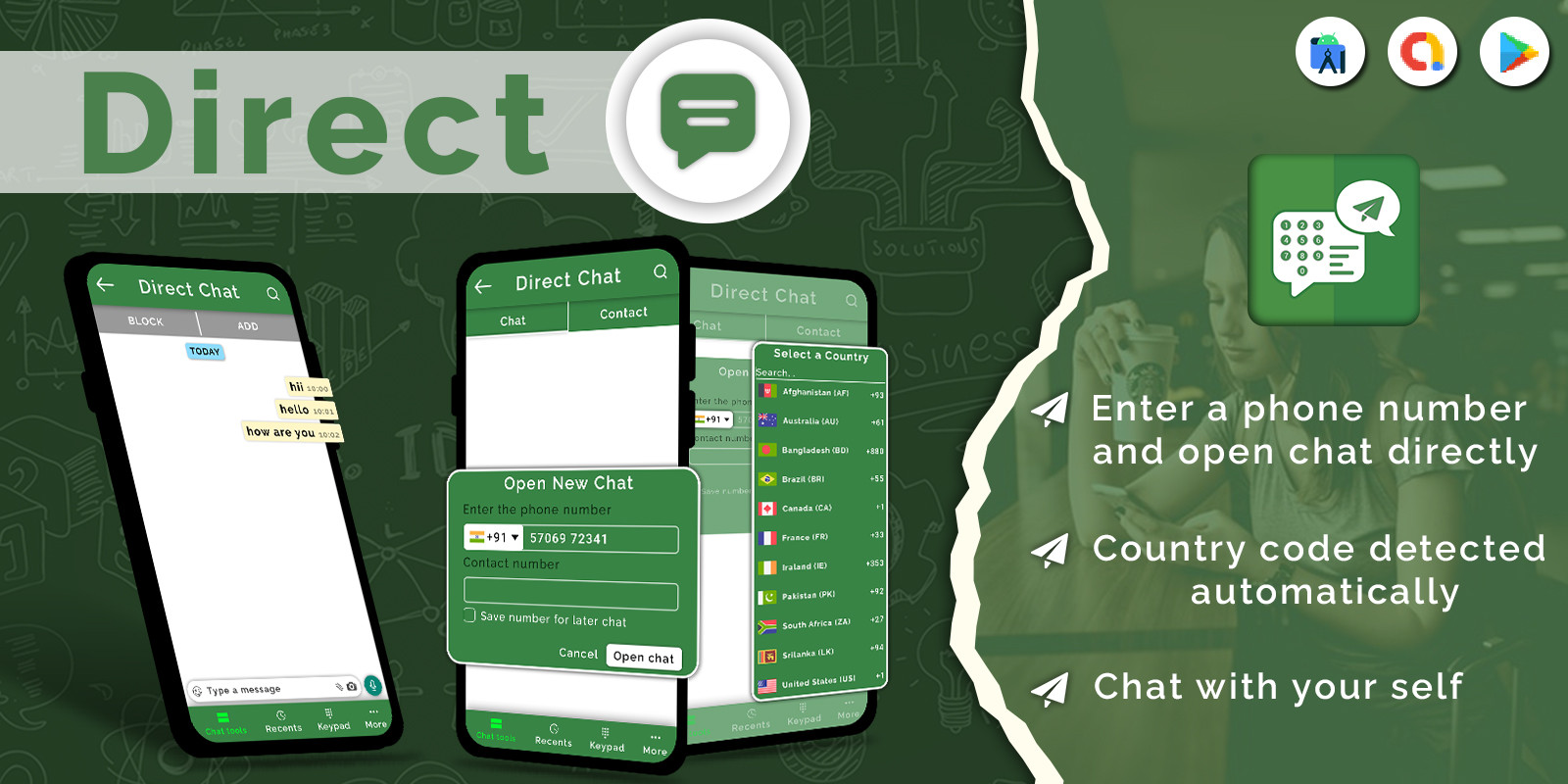 Direct Message for WhatsApp - Android by Elveeinfotech | Codester
