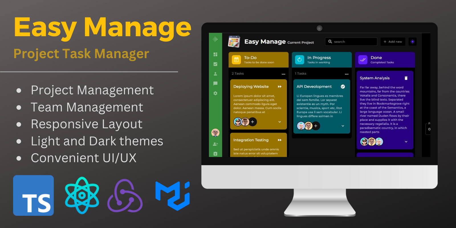 Easy Manage - Manage Your Project Easily by AvailableCoder | Codester