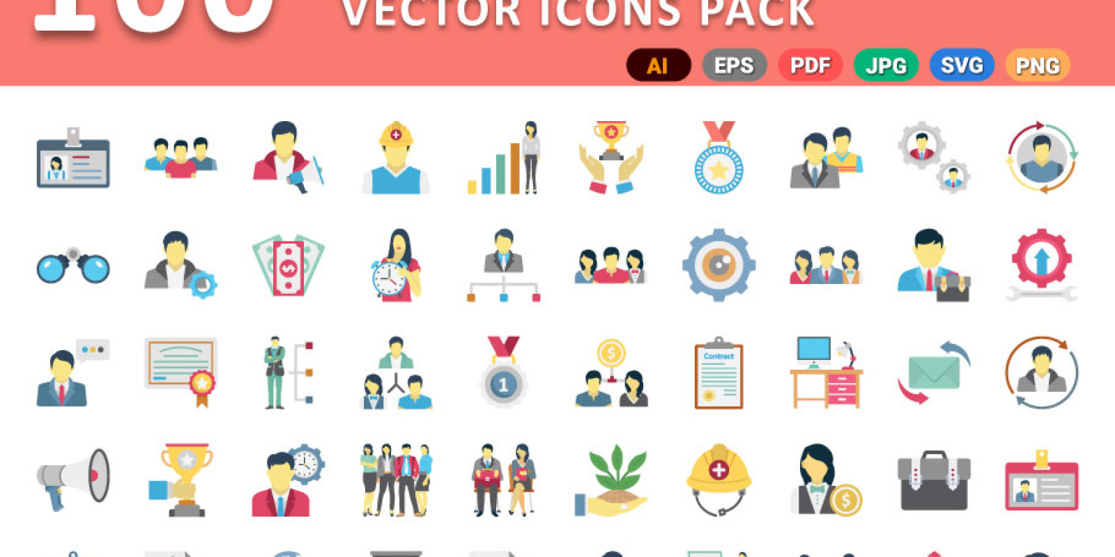 HR And Management Vector Icons by Pixlestudio | Codester