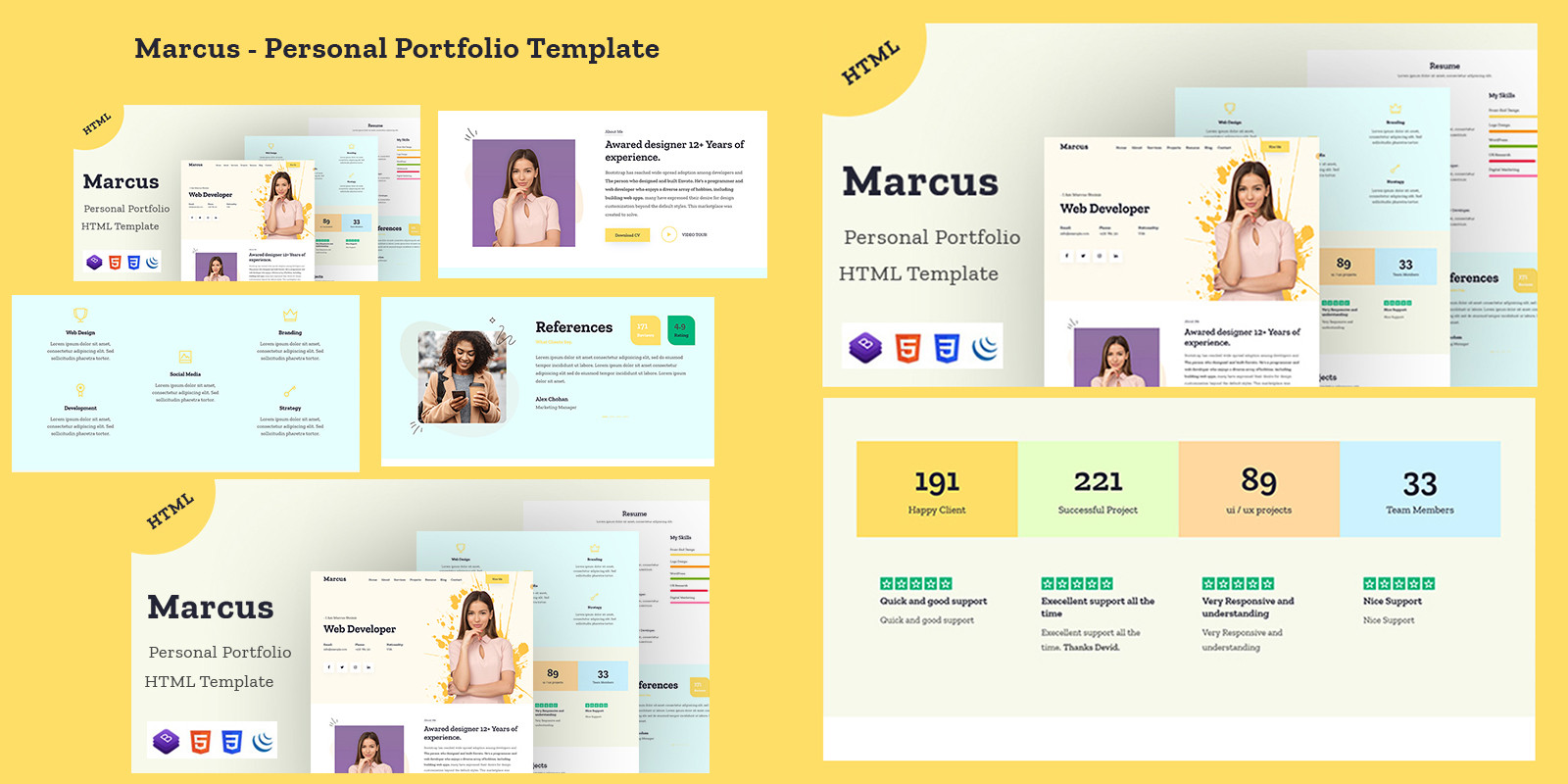 Marcus - Personal Portfolio Template by Themeocean | Codester
