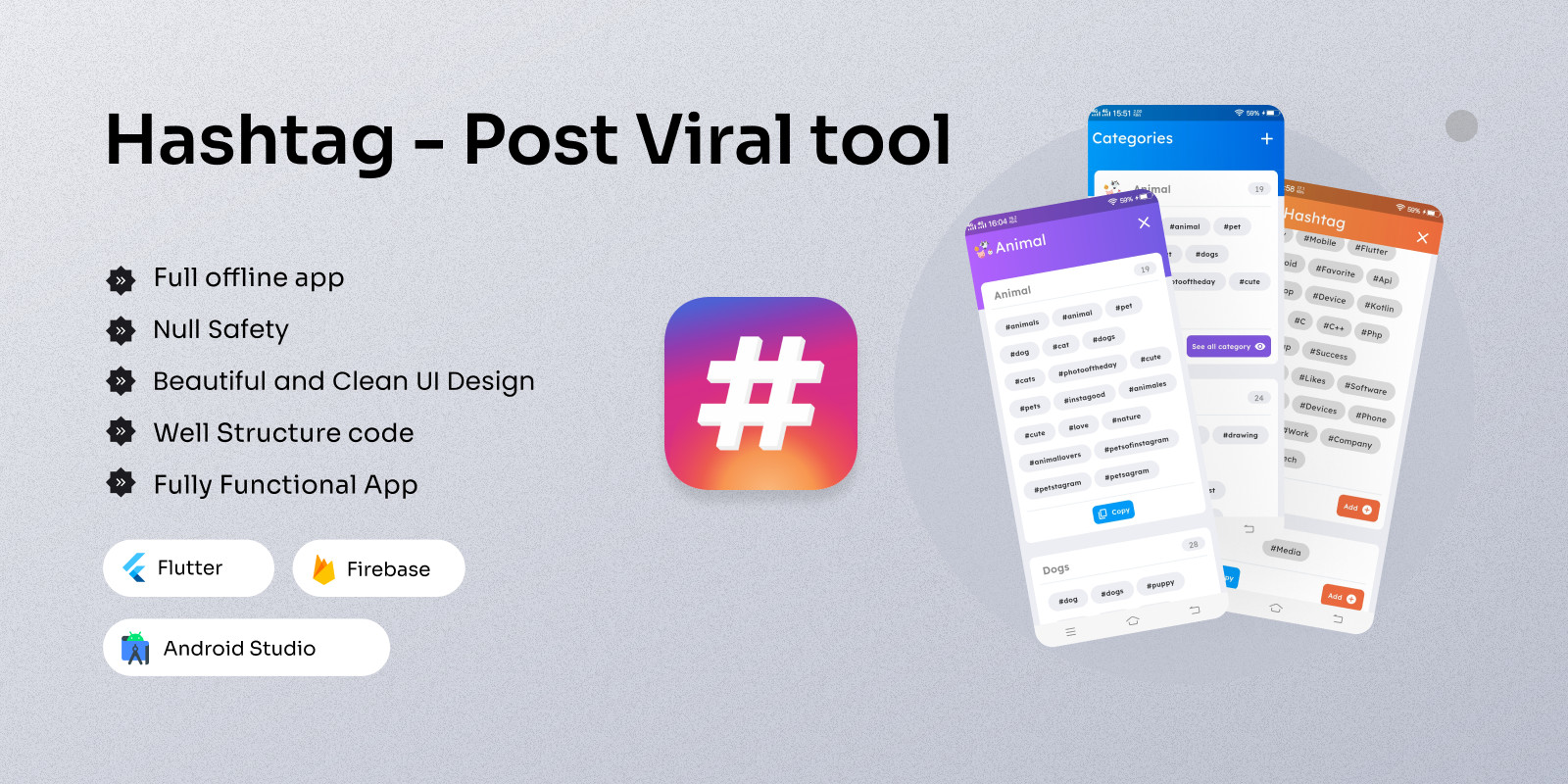 Hashtag - Post Viral tool - Flutter App by Appsellpoint | Codester
