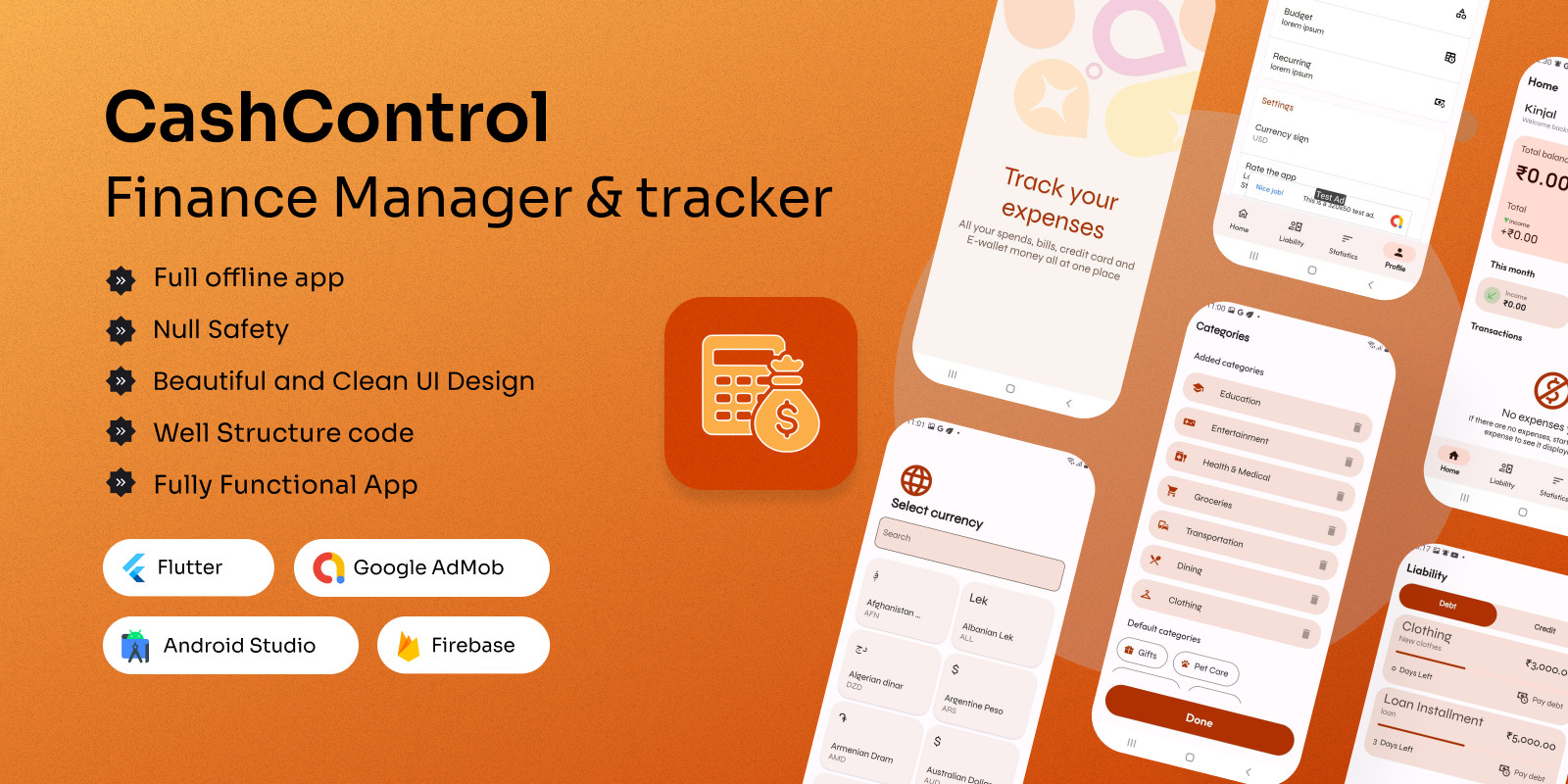 CashControl - Financial Expense Manager - Flutter by Appsellpoint | Codester