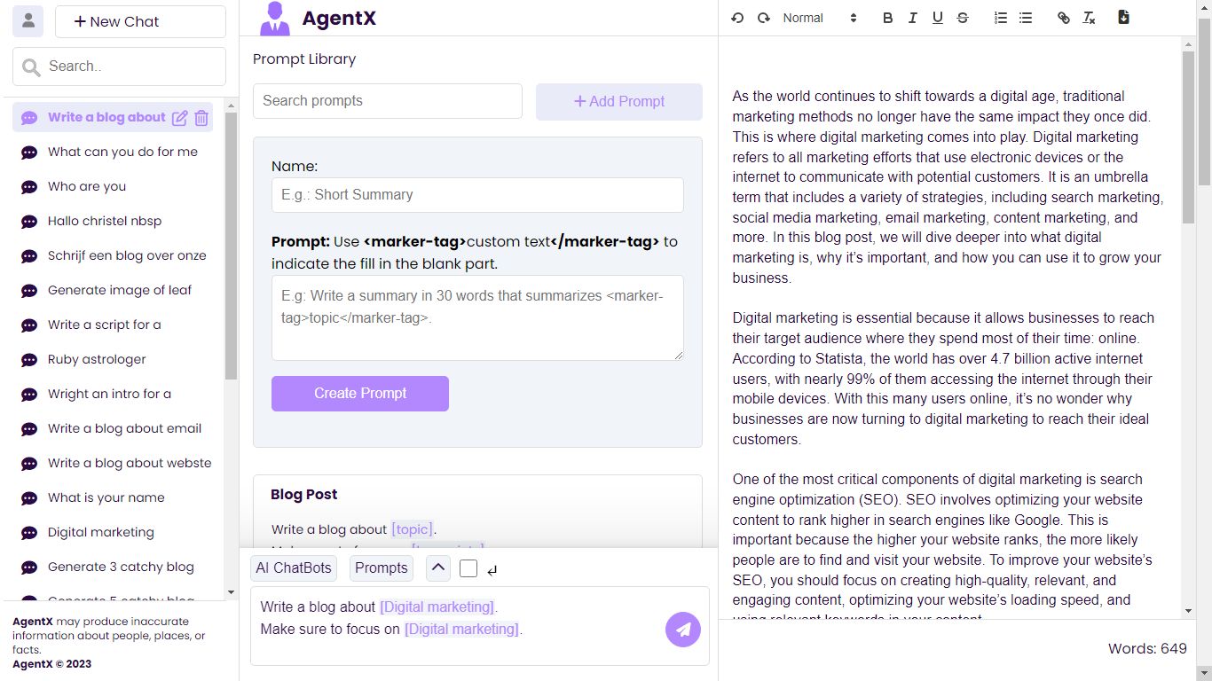 AgentX - a ChatGPT alternative AI assistant by Okbg | Codester