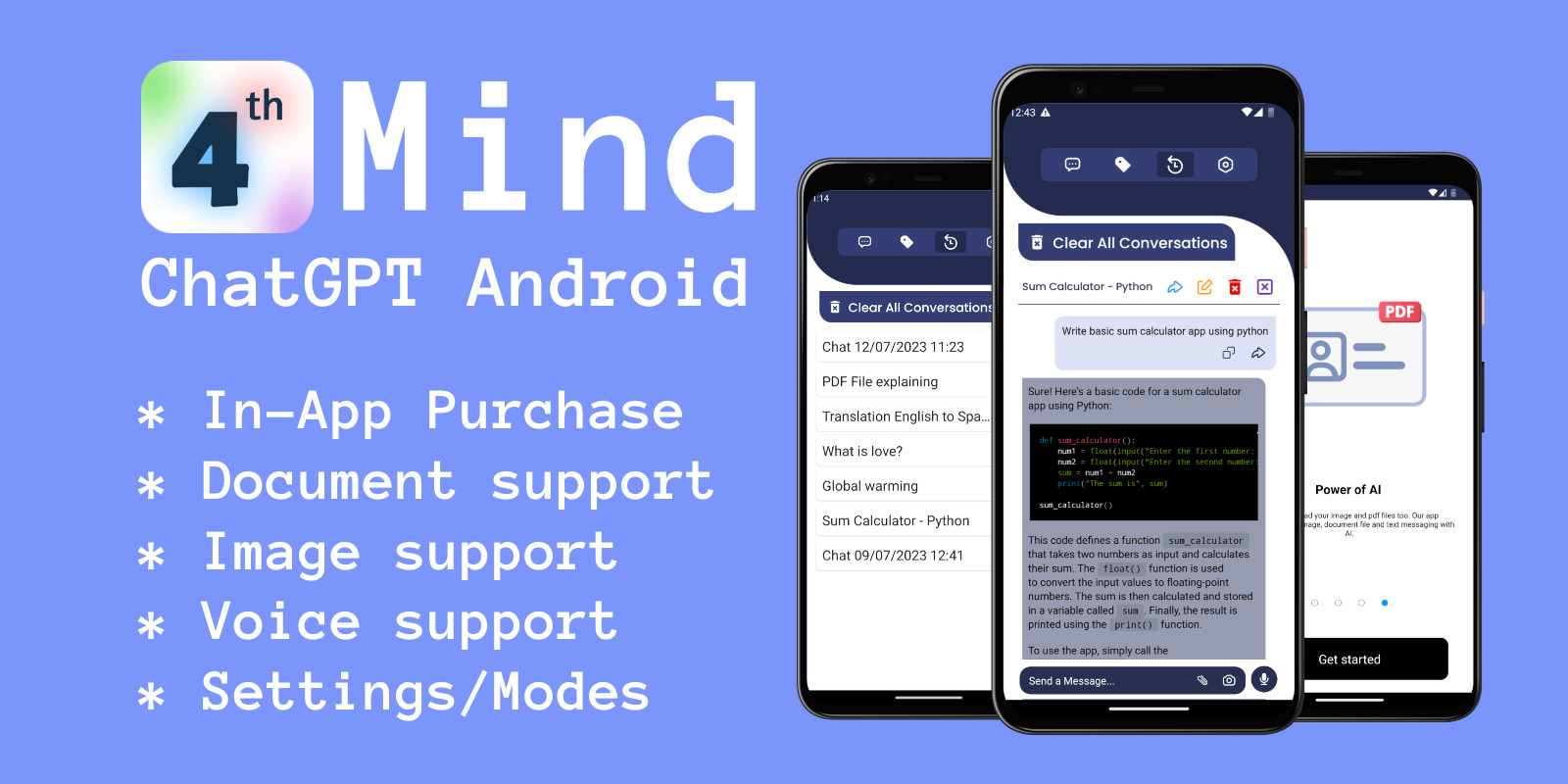 4mind Chatgpt Android App Source Code By Ioplio Codester