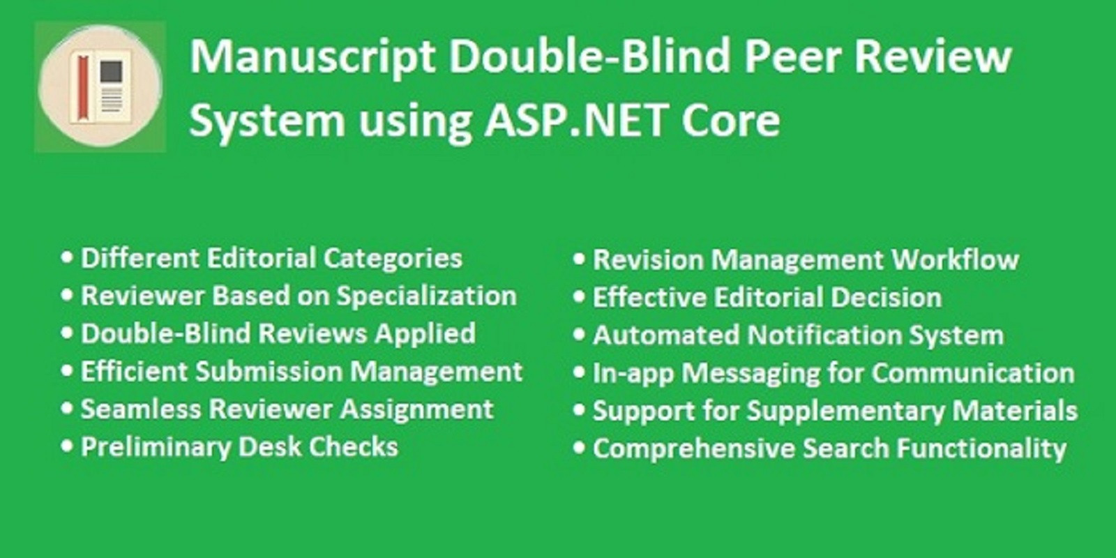 Manuscript Peer Review System using ASP.NET Core by NetBeeTech | Codester