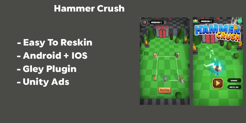Hammer Crush - Unity Game by MehdiGameDev | Codester