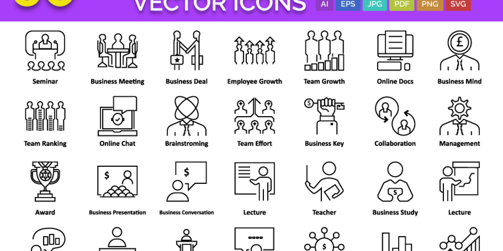 Project Management Vector Icon AI EPS by Pixlestudio | Codester