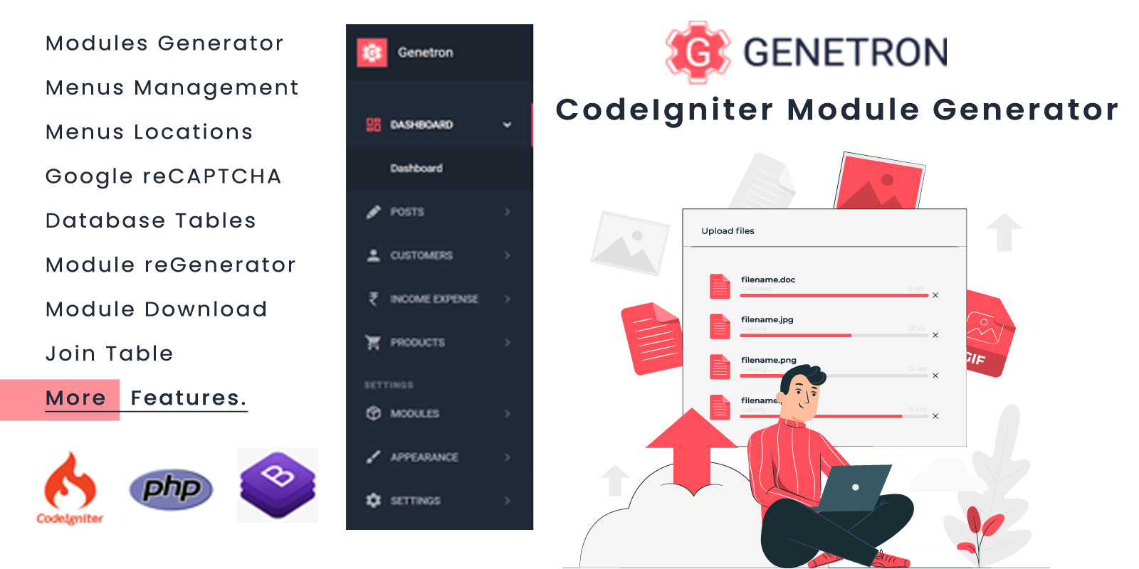 Genetron - Module Generator CodeIgniter by Denthemes | Codester